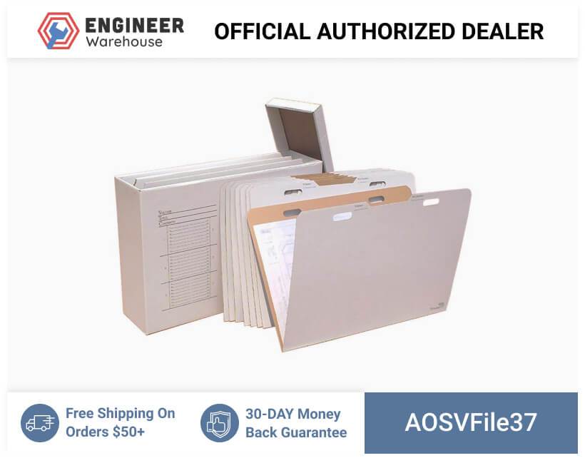 AOS 24" x 36" V/File Vertical Flat Storage with 8 Pcs VFolder37 - VFil ...