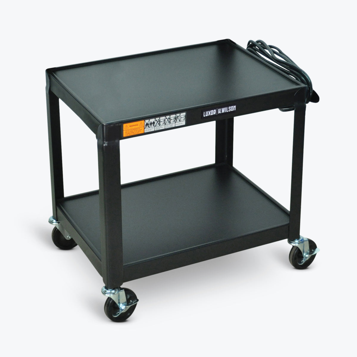 Buy Luxor Metal AV Cart 24"W x 18"D x 26"H (Black) - AV26 – Engineer ...