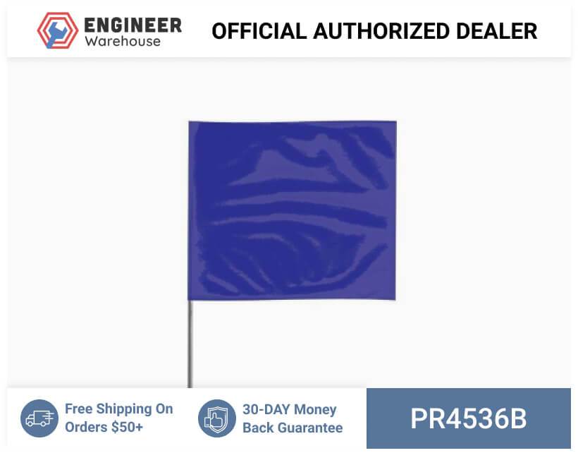 Buy Presco 4" x 5" Marking Flag with 36" Wire Staff (Blue) - Pack of ...